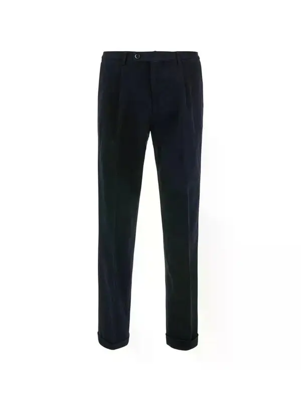 MICHAEL COAL Pleated Turn-up Chino Trousers