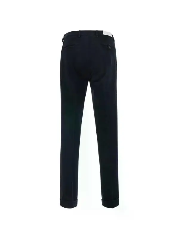 MICHAEL COAL Pleated Turn-up Chino Trousers