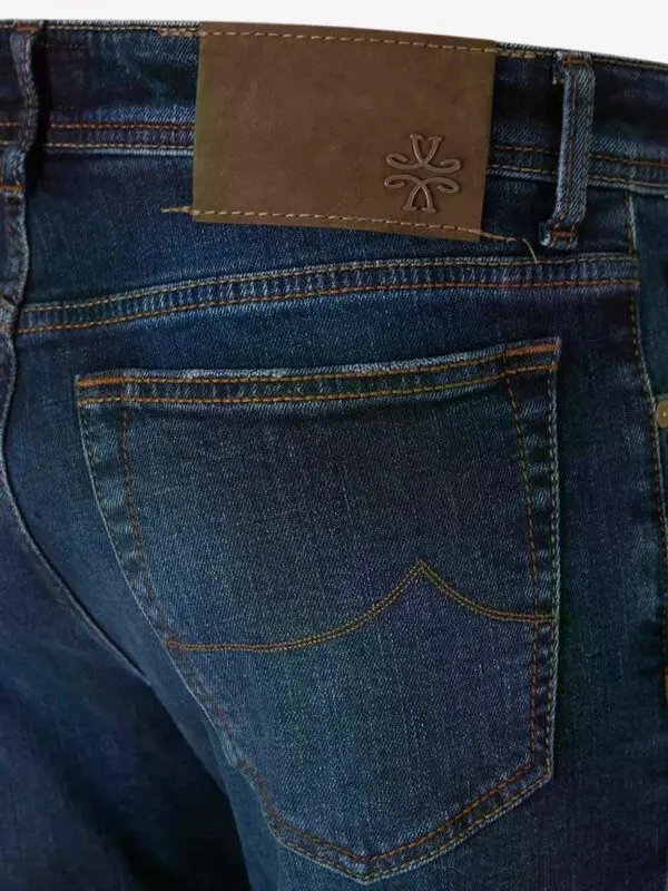 Jacob Cohen Whiskered Slim-fit Jeans