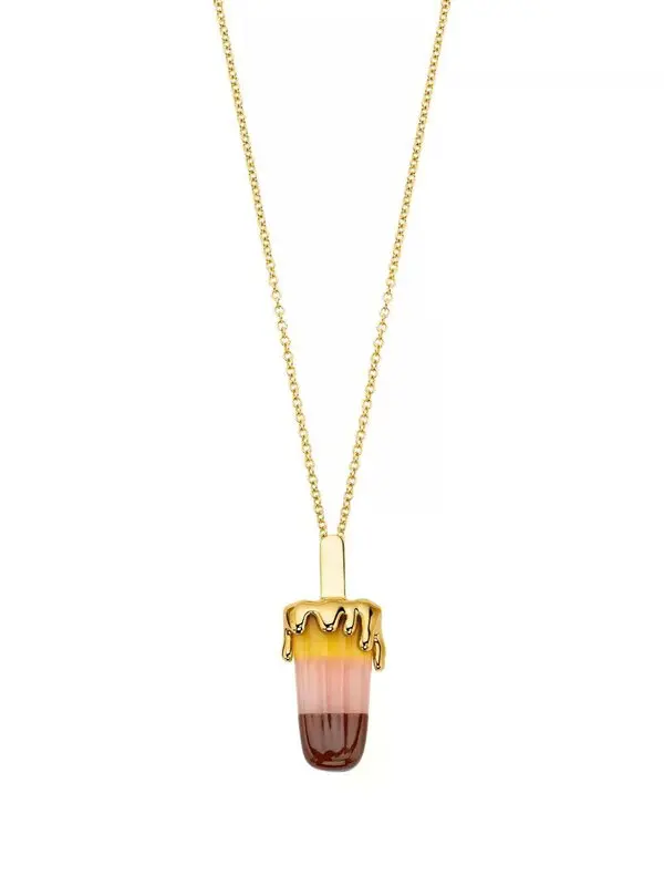 EDINA KISS Agate And Opal Popsicle Necklace - Gold