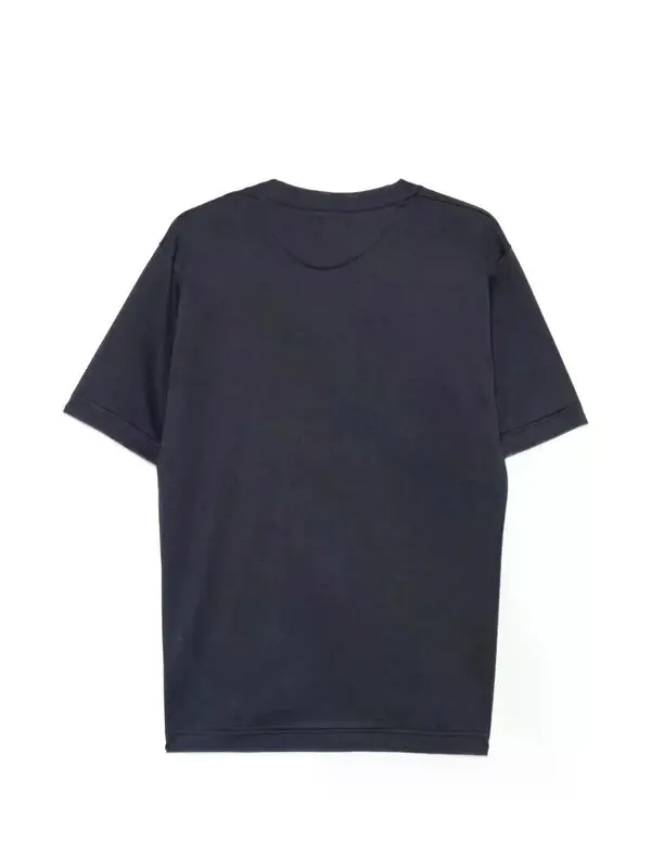 Eleventy Logo-embroidery T-shirt - Blue
