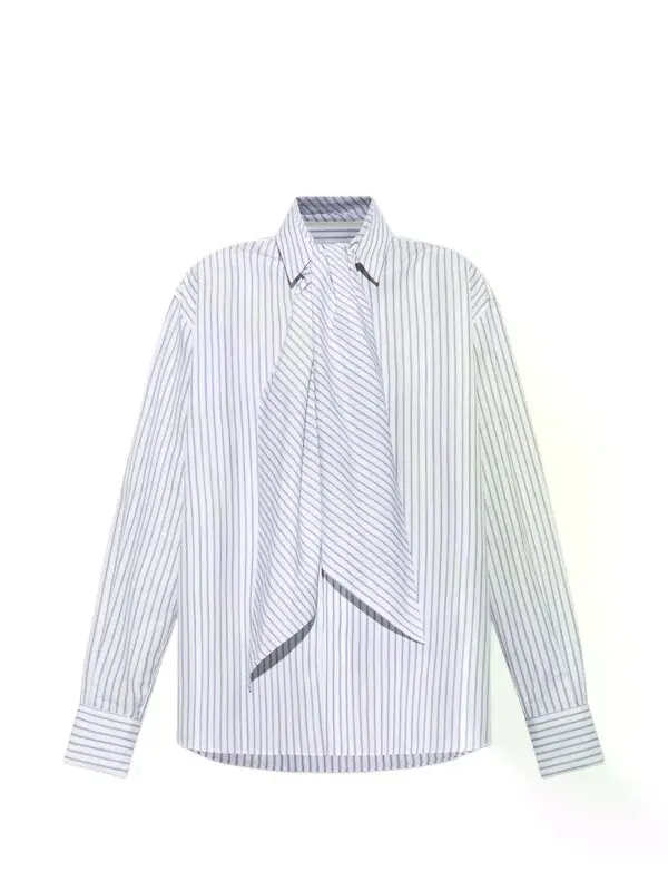 Sacai Striped Tie-neck Shirt