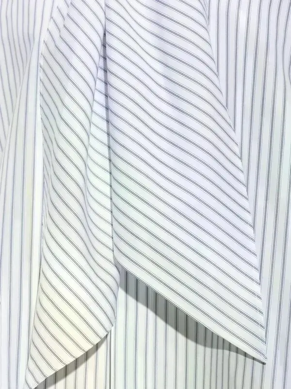 Sacai Striped Tie-neck Shirt
