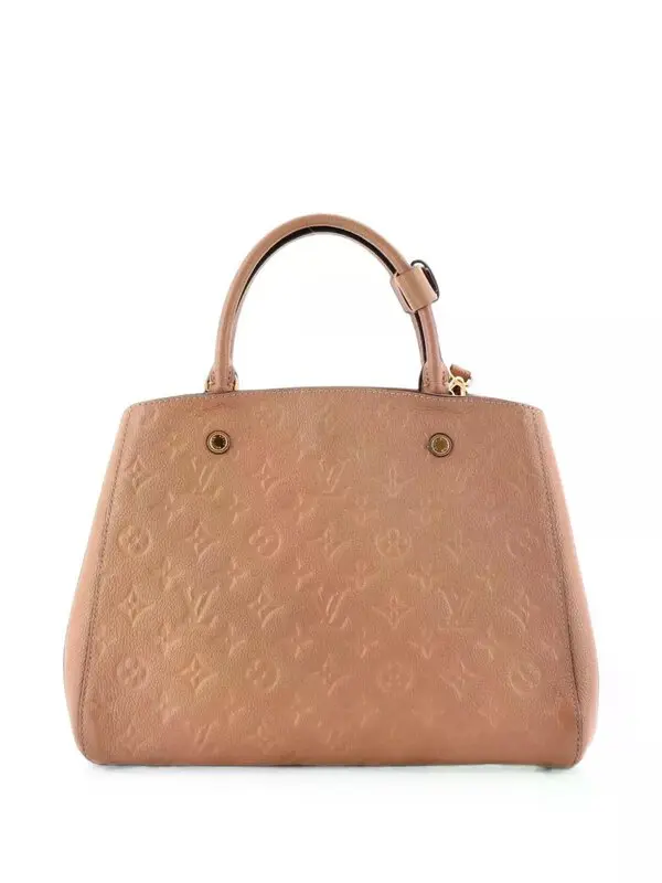 LOUIS VUITTON Montaigne Satchel Monogram Empreinte Leather Mm - Neutrals