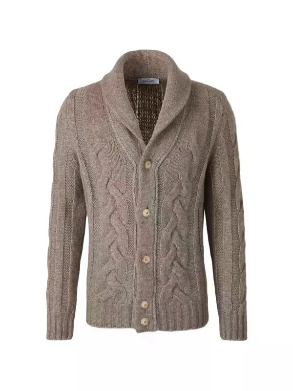 GRAN SASSO Cable-knit Shawl-collar Cardigan