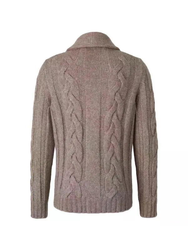 GRAN SASSO Cable-knit Shawl-collar Cardigan