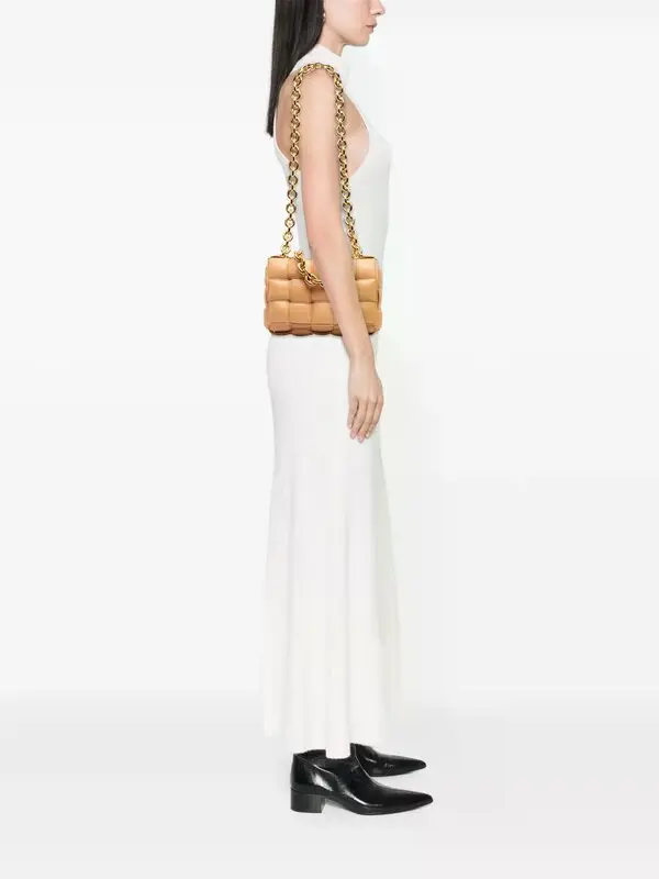 Bottega Veneta Nappa Intrecciato Padded Chain Cassette Satchel - Neutrals