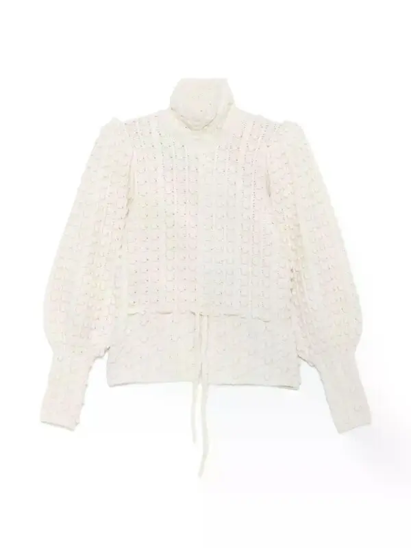 Zimmermann Valiant Wool Bauble Sweater - White
