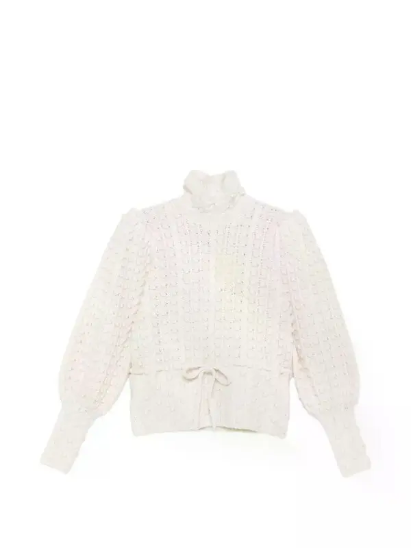Zimmermann Valiant Wool Bauble Sweater - White