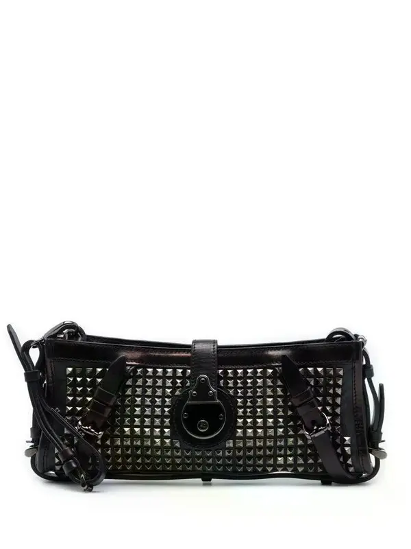 Burberry 2000-2017 Studded Leather Hyde Wristlet Clutch Bag