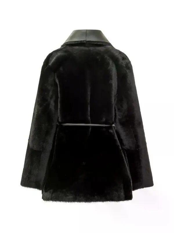 BLANCHA Belted Shearling Jacket