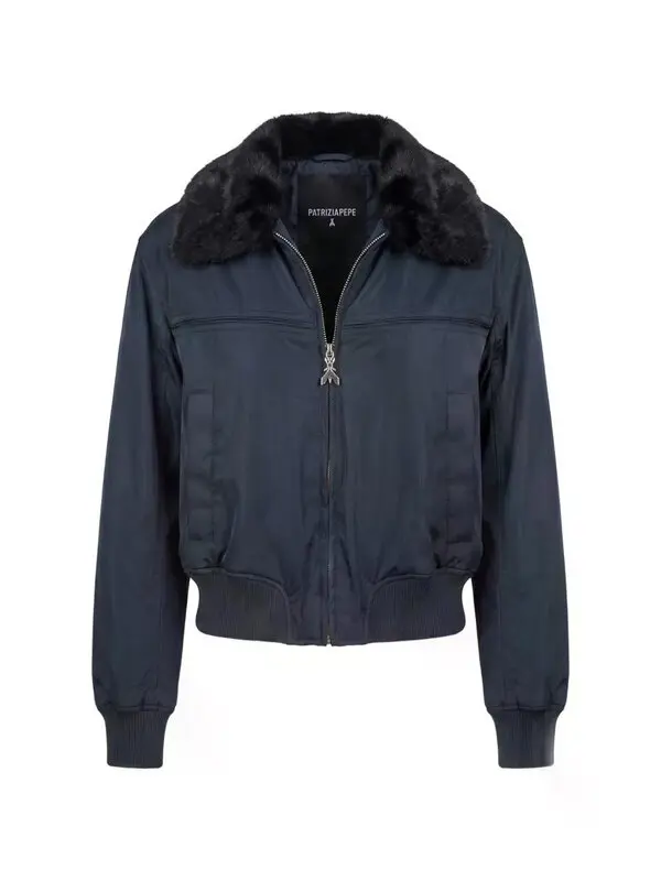 Patrizia Pepe Faux-fur Collar Bomber Jacket