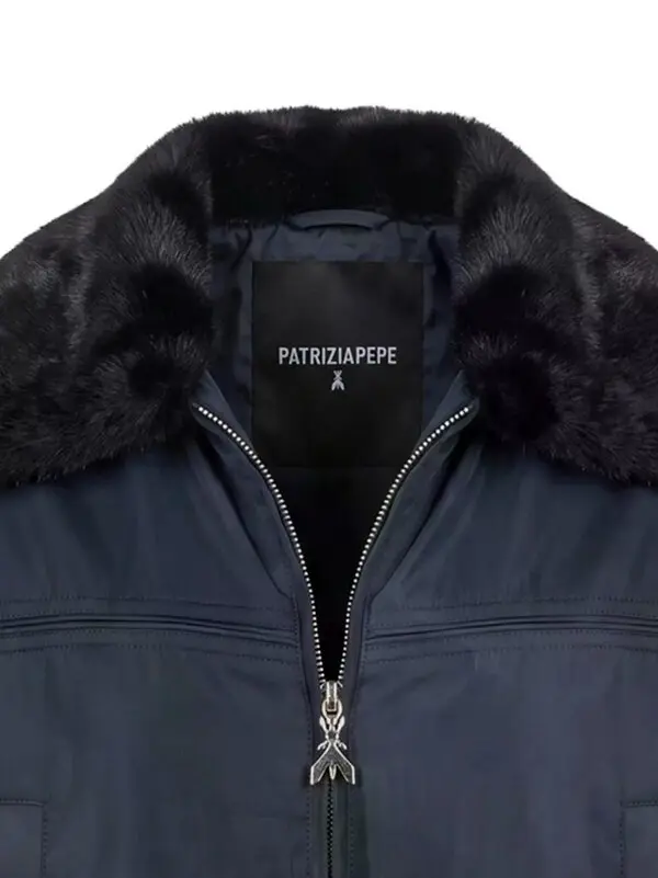 Patrizia Pepe Faux-fur Collar Bomber Jacket