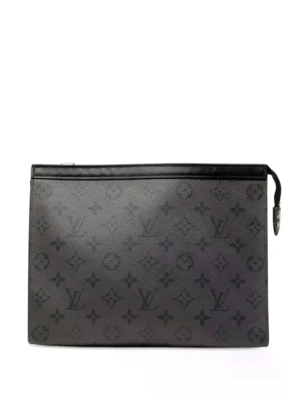 LOUIS VUITTON Monogram Eclipse Reverse Pochette Voyage Mm Clutch Bag