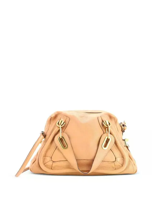 Chloé Paraty Top Handle Bag Leather Medium Satchel - Neutrals