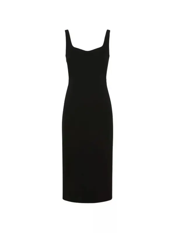 Max Mara Sweetheart-neck Midi Dress - Black