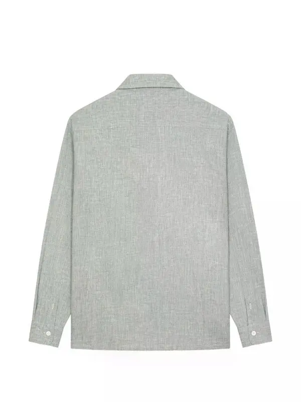 TOMBOLINI Mélange-effect Spread-collar Shirt