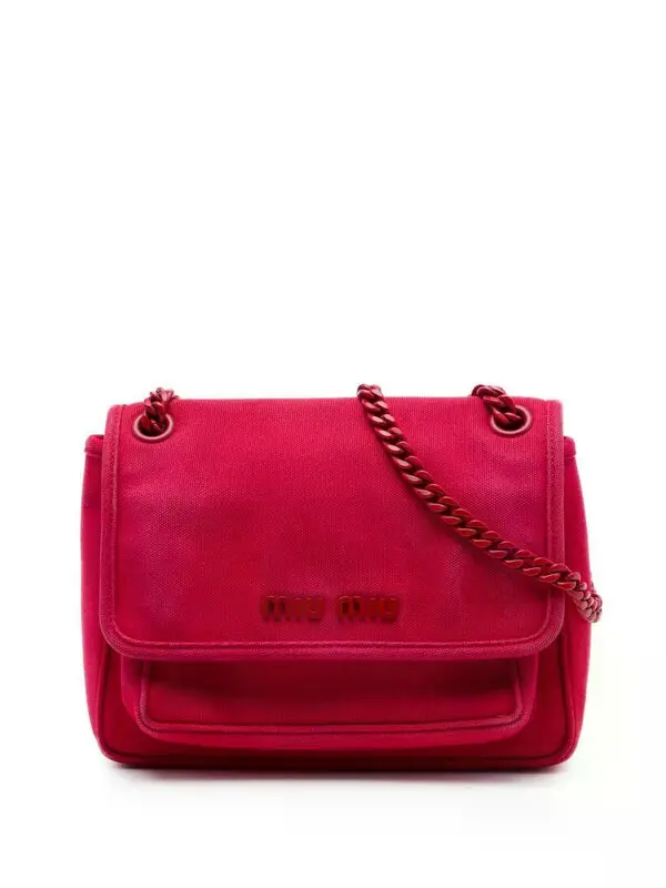 Miu Miu Canapa Chain Flap Crossbody Bag