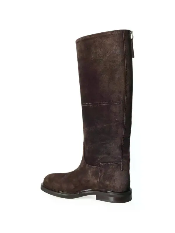 POEVE Rear-zip Knee-high Boots