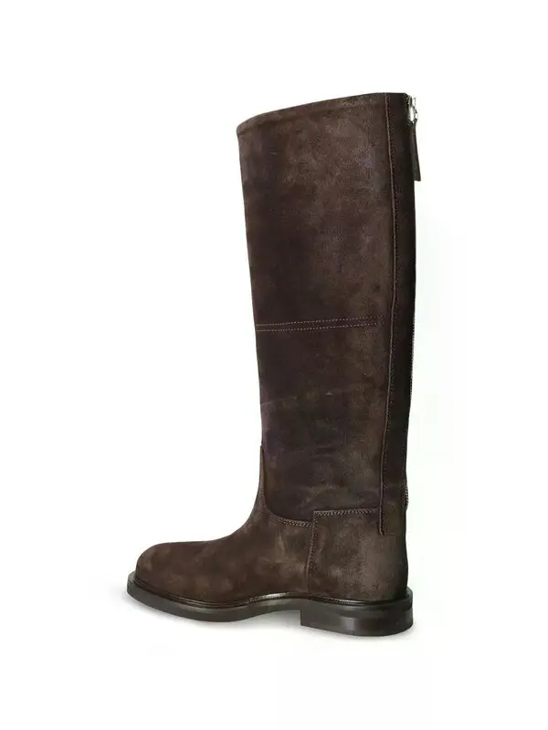 POEVE Rear-zip Knee-high Boots