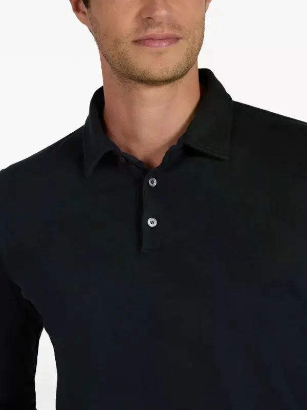 SLOWEAR Interlock-cotton Polo Shirt - Blue