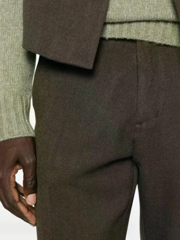 Imperial Herringbone-pattern Tailored Trousers
