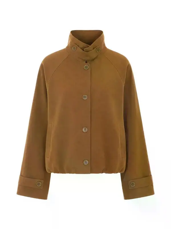 ELE Eleh Button-up High-neck Twill Jacket