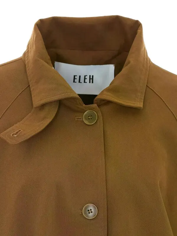 ELE Eleh Button-up High-neck Twill Jacket