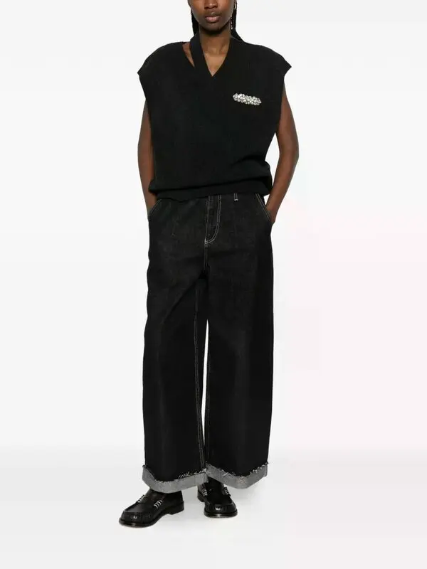 Simone Rocha Embellished V-neck Vest