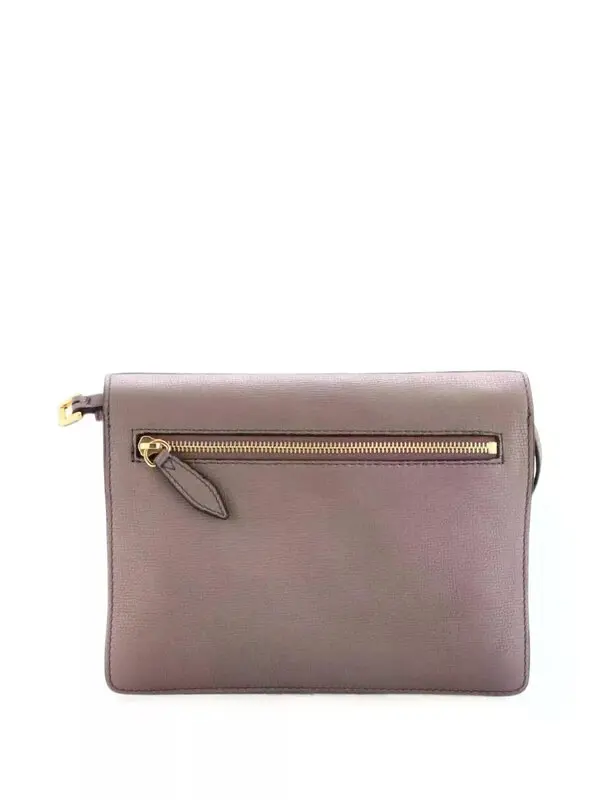 Burberry Macken Leather And House Check Canvas Cross Body Bag