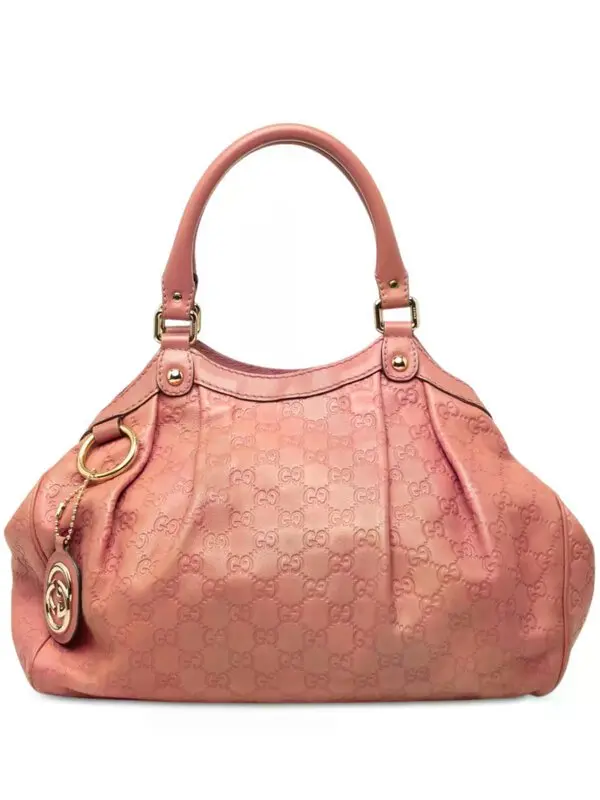 Gucci 2000-2015 Medium Guccissima Sukey Tote Bag - Pink