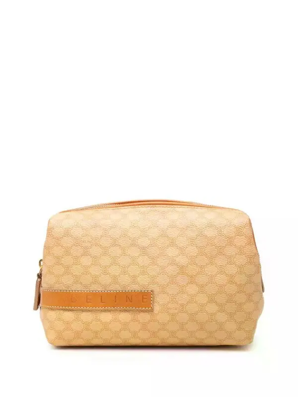 Celine 2000 Macadam Coated Canvas Cosmetic Pouch - Neutrals