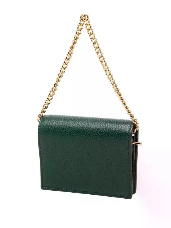Gucci 2000-2015 Grained Calfskin Zumi Wallet On Chain Clutch Bag - Green