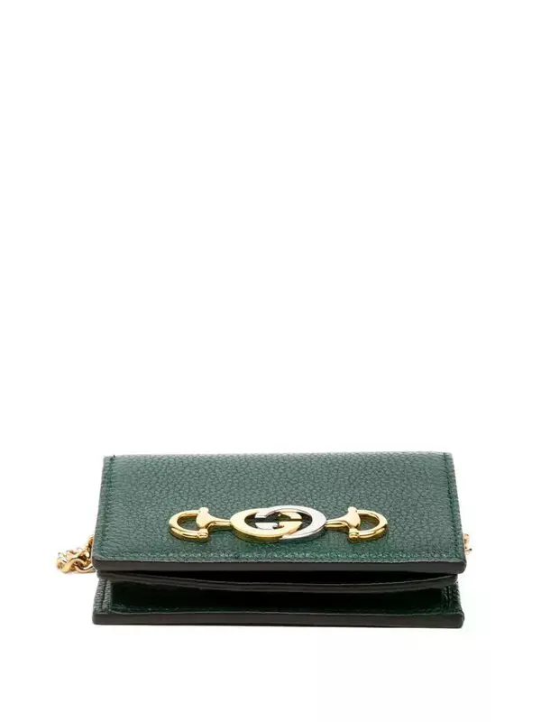 Gucci 2000-2015 Grained Calfskin Zumi Wallet On Chain Clutch Bag - Green