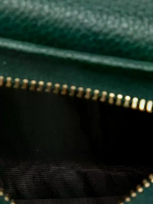 Gucci 2000-2015 Grained Calfskin Zumi Wallet On Chain Clutch Bag - Green