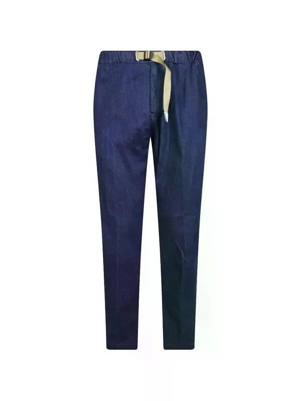WHITE SAND Belted Straight Trouser