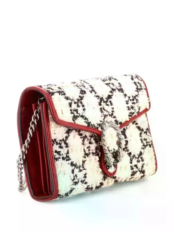 Gucci Dionysus Chain Wallet Gg Tweed Small Shoulder Bag