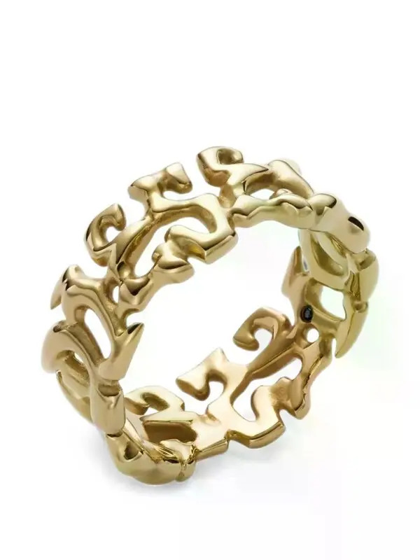 DIESEL® Logo-engraved Band Ring