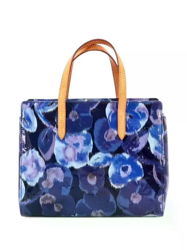 LOUIS VUITTON Catalina Handbag Limited Edition Monogram Vernis Ikat Bb Tote Bag - Blue