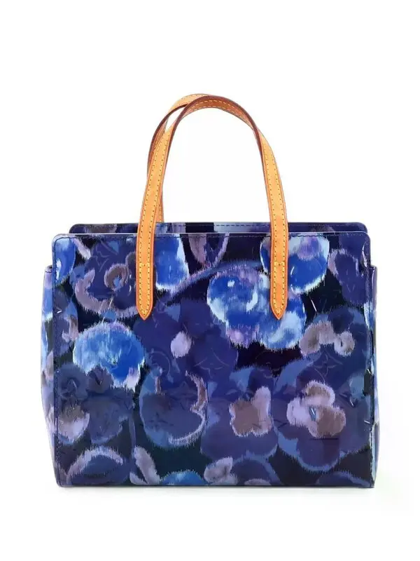 LOUIS VUITTON Catalina Handbag Limited Edition Monogram Vernis Ikat Bb Tote Bag - Blue