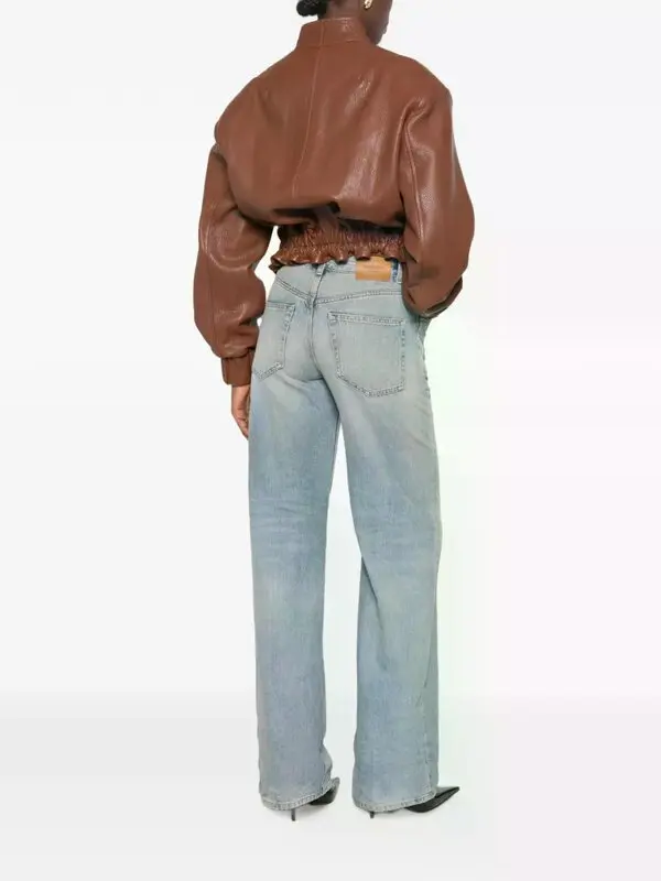 Saint Laurent Faded Wide-leg Jeans