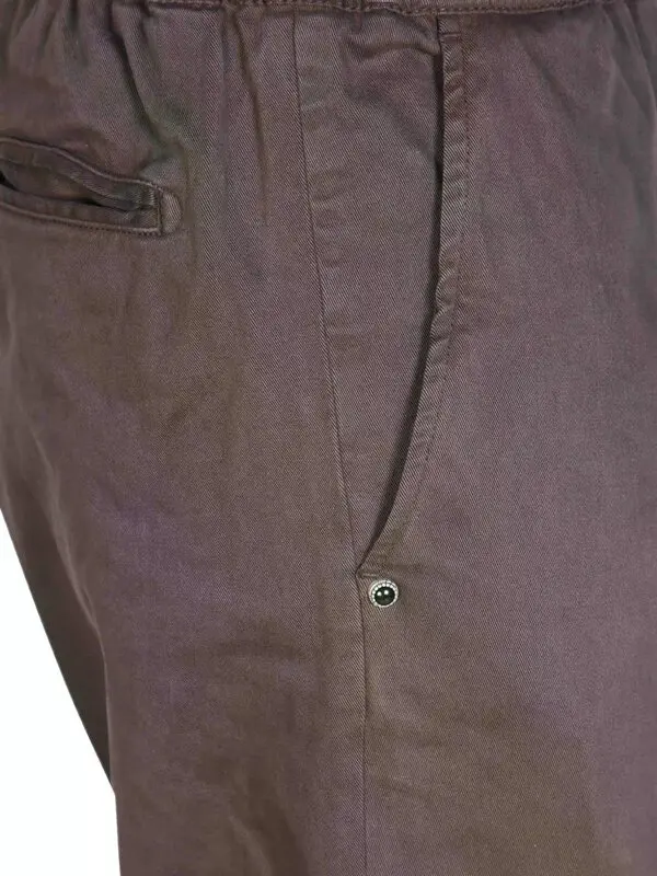 WHITE SAND Gabardine Belted Trousers