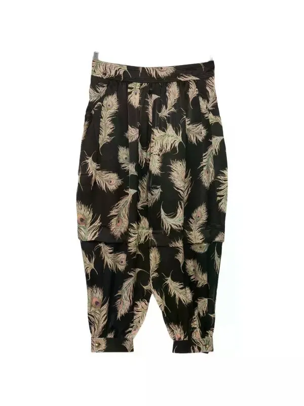 Zimmermann Valiant Feather-print Trousers