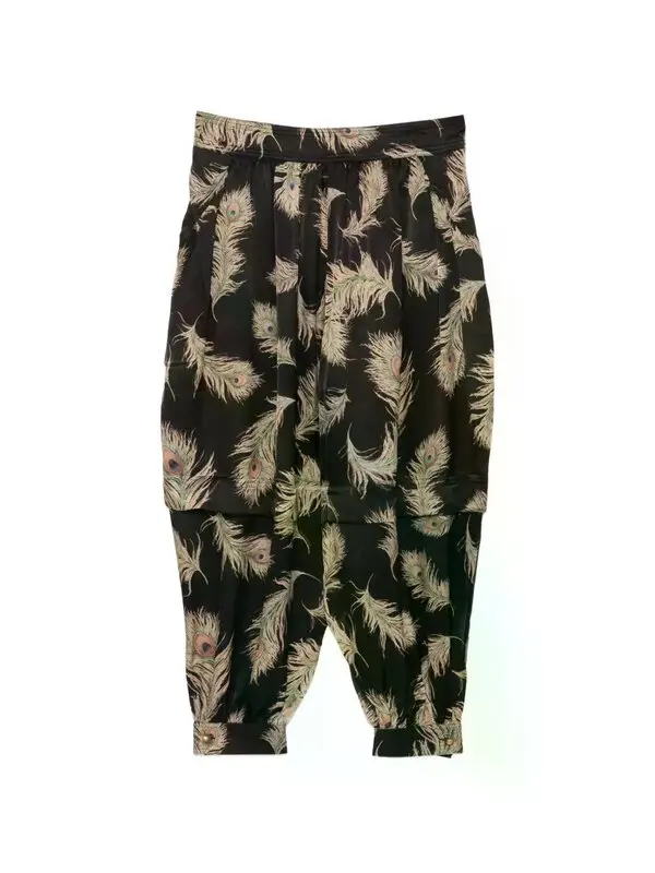 Zimmermann Valiant Feather-print Trousers