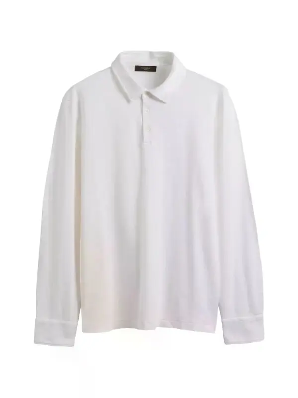 SLOWEAR Interlock Long-sleeve Polo Shirt - White