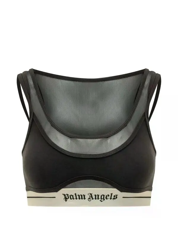 Palm Angels Logo-underband Mesh-panel Top