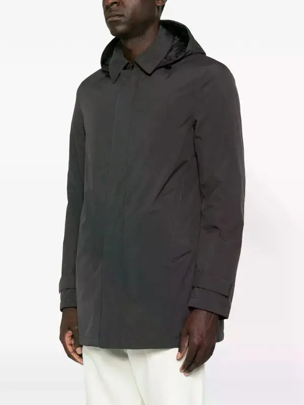 Herno Hooded Button-up Jacket