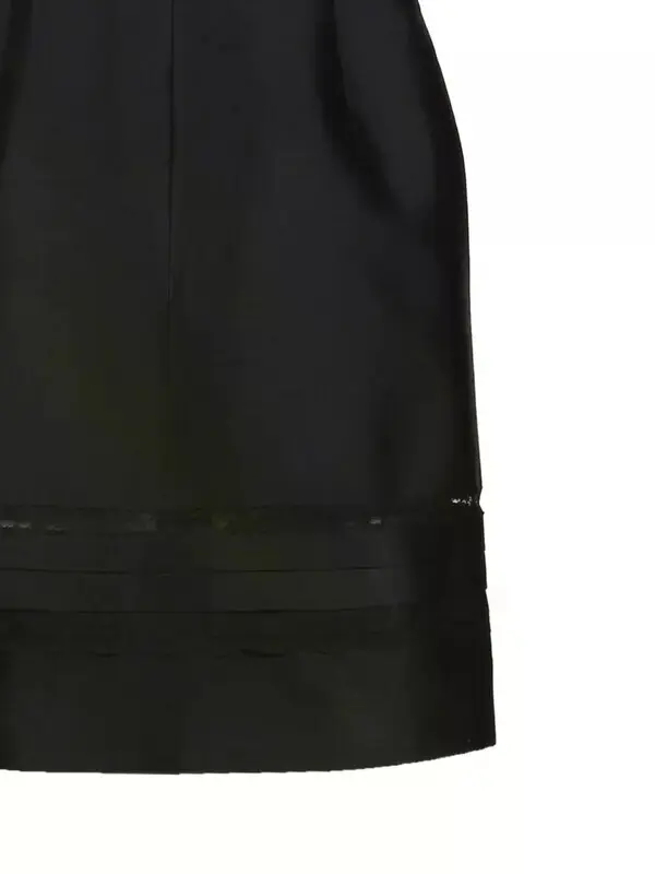 SHUSHU/TONG Satin Lace-trimmed Mini Dress