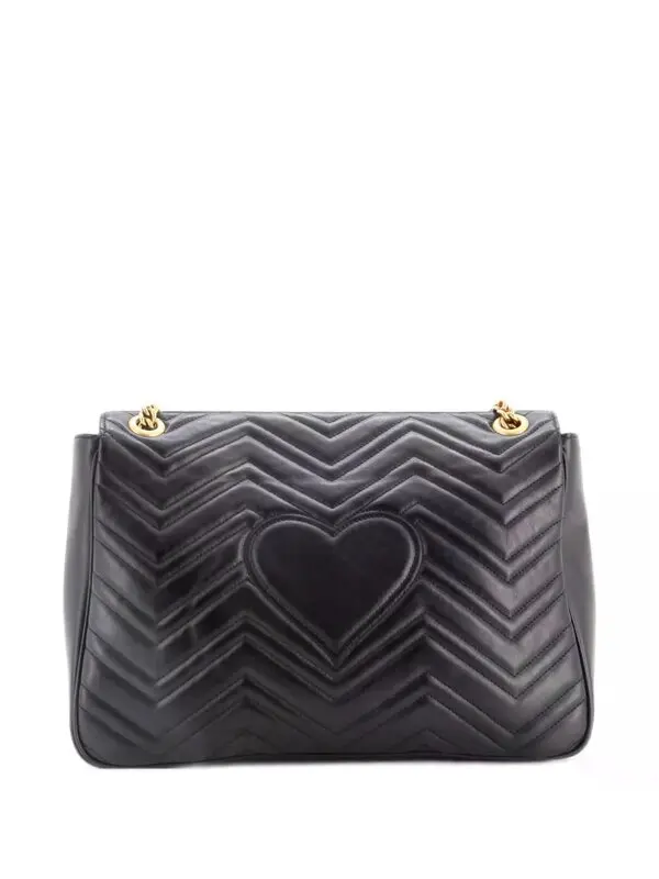 Gucci Gg Marmont Flap Bag Matelasse Leather Large Shoulder Bag
