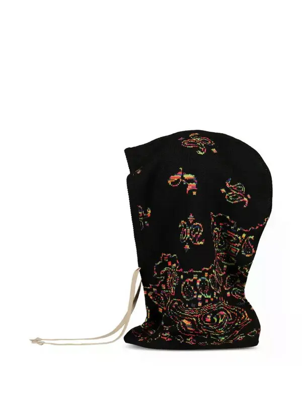 JUN/NAKAYAMA Paisley-print Drawstring Balaclava